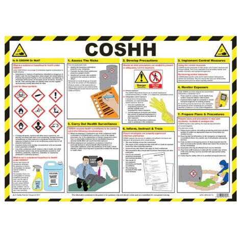 Sitesafe COSHH Safety Poster Laminated (590 x 420mm)