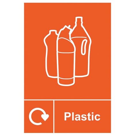 Sitesafe Plastic Recycling Sign Self Adhesive Vinyl (150 x 200mm)
