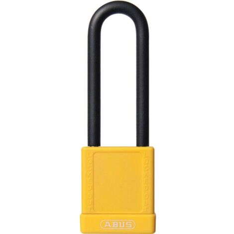 Abus 74/40HB75 40mm Aluminium Padlock 1-Key 75mm Long Shackle Yellow