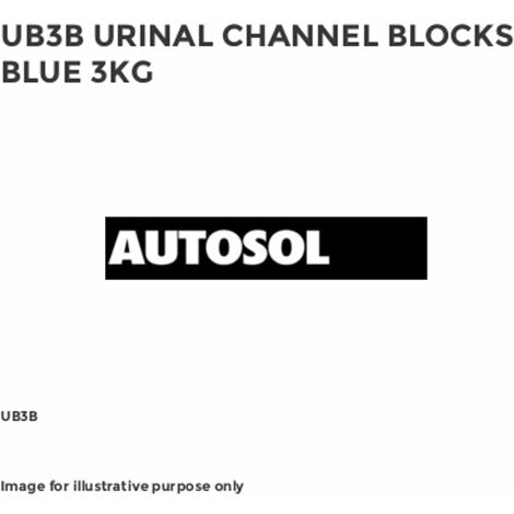 Autosol UB3B Urinal Channel Blocks Blue 3KG
