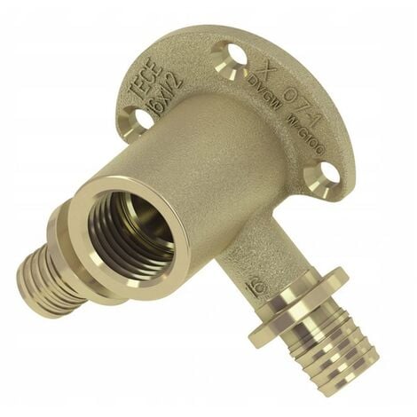 TECE Flex V-Wandscheibe Messing 16x1/2"x16 DVGW Fittings