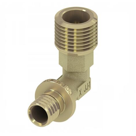 TECE Flex Bogen mit AG 16x1/2" Messing DVGW Fittings