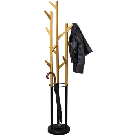 Perchero de Pie Recibidor 12 colgadores Moderno Metal Estilo Industrial ...