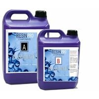 Resina epossidica trasparente atossica multiuso per colata da 8 kg resin pro