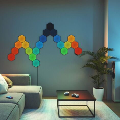 Nanoleaf LED Shapes Ultra Black Hexagons in Schwarz RGBW 3x 2W 300lm ...