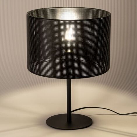 famlights Tischleuchte Yusei in Schwarz E27