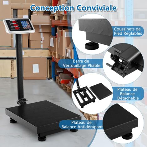 COSTWAY Balance Plateforme Professionnelle Industrielle avec Écran LED ...