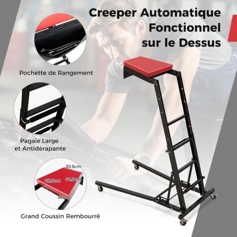 COSTWAY Tabouret d'Atelier Repliable pour Moteur avec Hauteur Réglable ...