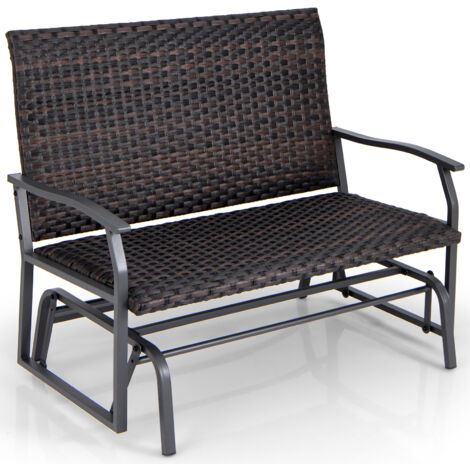 Banc à Bascule de Jardin pour 2 Personnes 120 X 80 X 94 CM, Banc ...