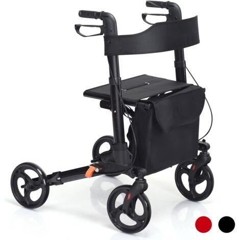 Déambulateur Pliant à 4 Roues de 20 cm Charge 136KG, Rollator Médical ...