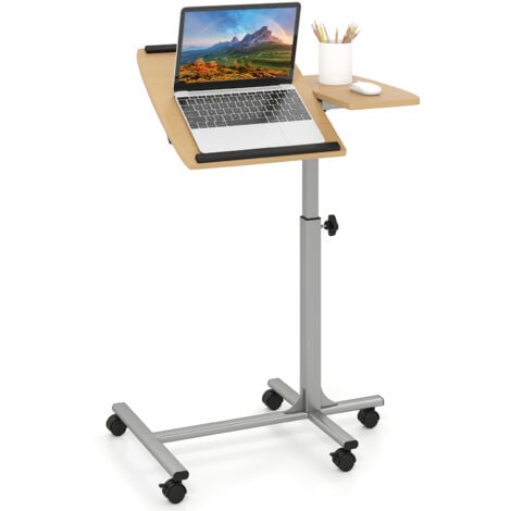 Table de Lit a Roulette pour Ordinateur Portable, 60 x 40 cm, Bureau ...