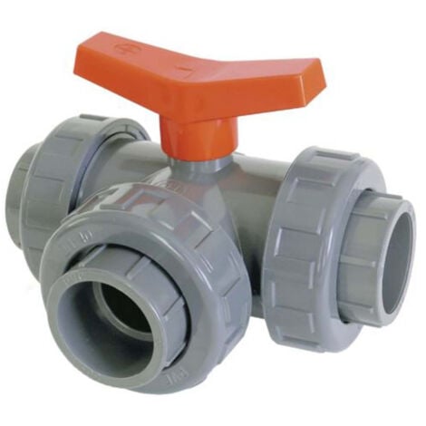 Vanne en PVC, 3 voies "T" Diamètre 50 mm. - jardiboutique