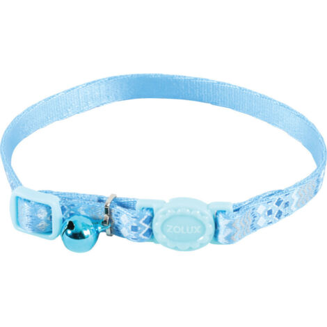 Collier ETHNIC nylon réglable de 17 à 30 cm bleu pour chat. - zolux