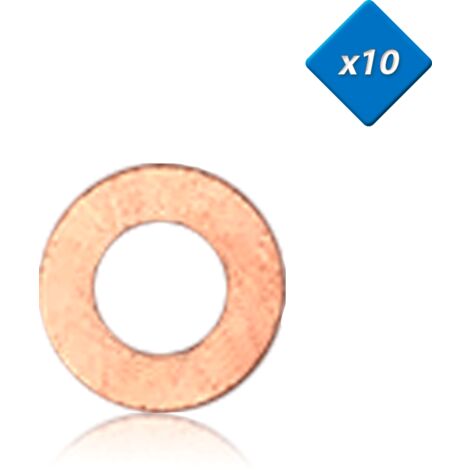Joint cuivre injecteur, 7,3 x 14 - x10 - OE: 9803486880 - 3RG