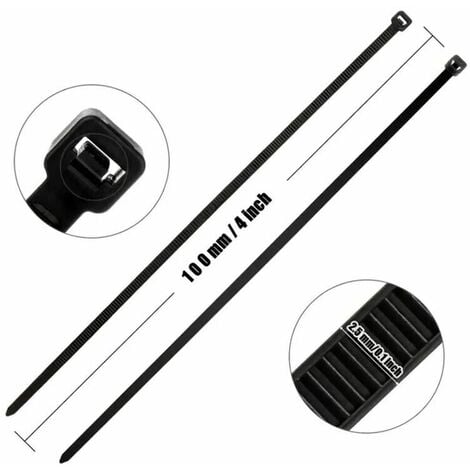 200 Pezzi Fascette Elettricista Fascetta Di Cablaggio 2.5 Mm 10 Cm In Nylon Nero
