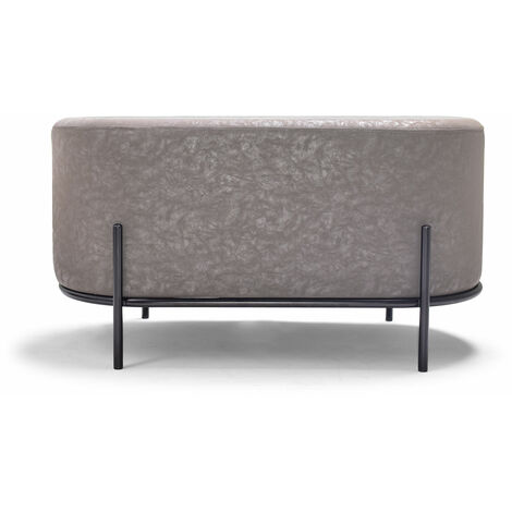 LIPSIA LETHERETTE - Pouf ovale in letherette