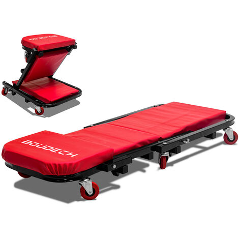 Slug - Carrello sotto auto e sgabello regolabile per meccanico da ...