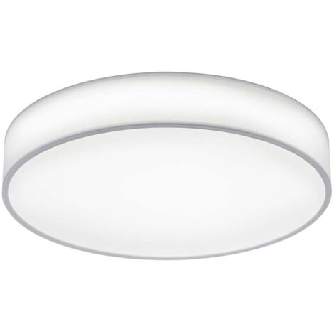 Lugano Plafoniera Led Diffusore Paralume Stoffa Bianco E Schermo Bianco ...