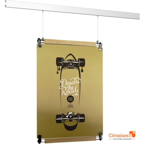 Kit accrochage mural Porte Affiche Poster Pant + click rail (clips ...