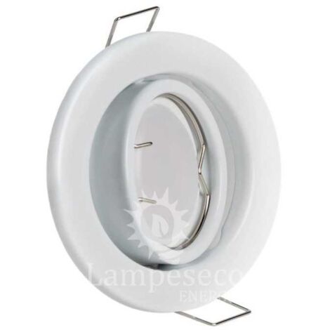 Lot de 25 Spot led encastrable complete orientable blanc avec ampoule gu10 230v eq. 50w, lumiere ...