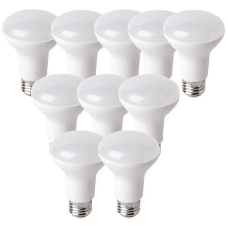 10 Ampoules LED Réflecteur R63 E27 8W Blanc Chaud