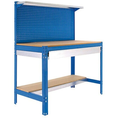 SimonRack - Kit Etabli 1440x900x600mm Charge 400Kg - SIMONWORK BT3 BOX 900 BLEU/BOIS