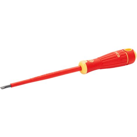 Bahco - Tournevis VDE isolé pour vis à fente 6,5 x 150 mm avec manche multi-composants - SB196 ...