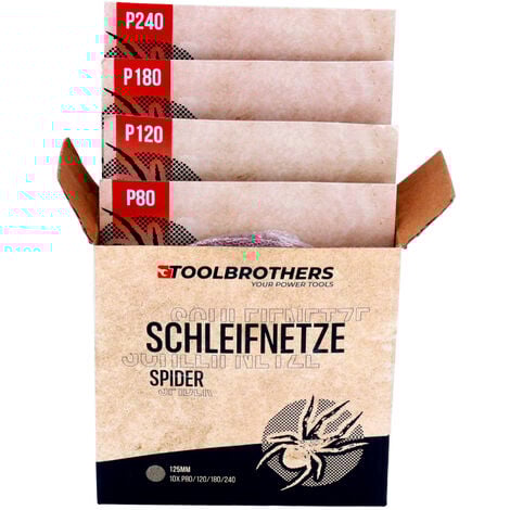 2x Toolbrothers SPIDER set filet de ponçage 125mm + Milwaukee M18 ...