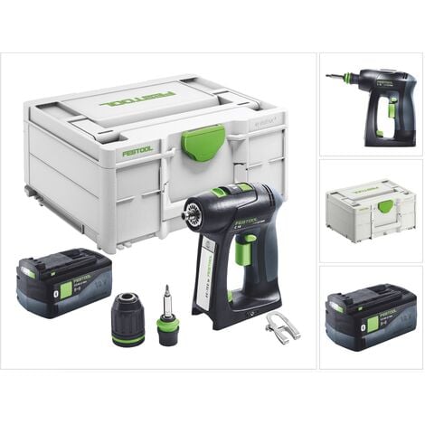 Festool C 18-Basic Perceuse-visseuse sans fil 18 V 45 Nm Brushless + 1x ...