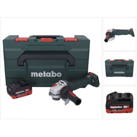 Metabo WPB 18 LT BL 11-125 Quick Meuleuse d'angle sans fil 18 V 125 mm Brushless + 1x batterie 8 ...