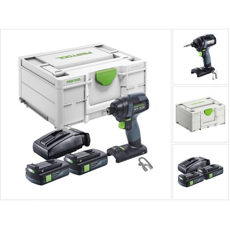 Festool TID 18-Basic Visseuse à choc sans fil 18 V 180 Nm 1/4" + 2x ...