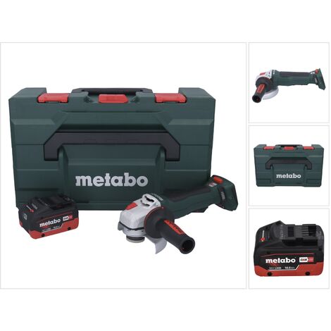 Metabo WPB 18 LT BL 11-125 Quick Meuleuse d'angle sans fil 18 V 125 mm Brushless + 1x batterie ...