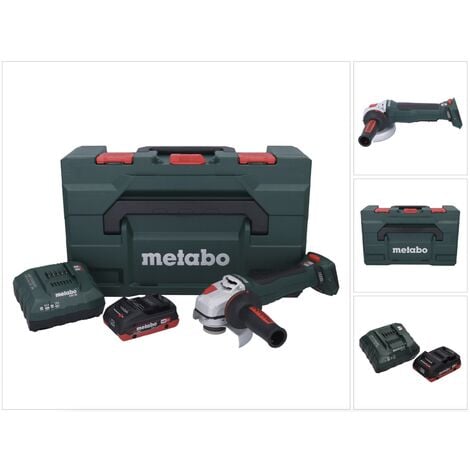 Metabo WPB 18 LT BL 11-125 Quick Meuleuse d'angle sans fil 18 V 125 mm Brushless + 1x batterie 4 ...