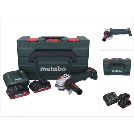 Metabo WPB 18 LT BL 11-125 Quick Meuleuse d'angle sans fil 18 V 125 mm Brushless + 2x batterie 4 ...