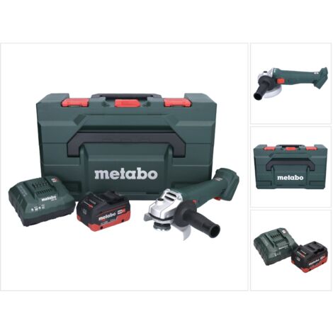 Metabo W 18 7-125 Meuleuse d'angle sans fil 18 V 125 mm + 1x batterie 5,5 Ah + chargeur + metaBOX