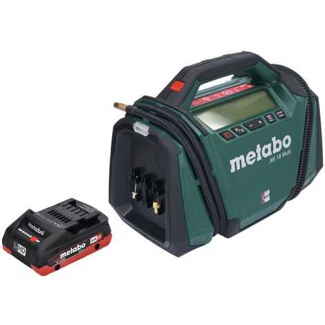 Metabo AK 18 Multi Compresseur sans fil 18 V 11 bar + 1x batterie 4,0 ...