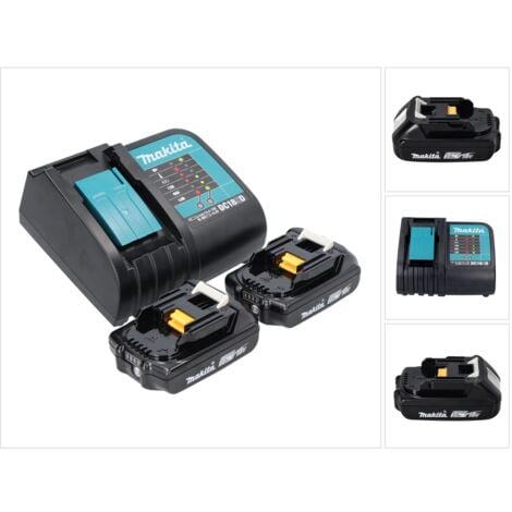 Makita Power Source Kit 18 V : 2x BL 1820 B Batteries 2,0 Ah + DC 18 SD Chargeur (197254-9 ...