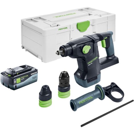 Festool KHC 18 EB-Basic Marteau combiné sans fil 18 V 2,6 J SDS-Plus Brushless + 1x batterie 8,0 ...