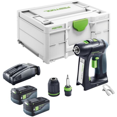 Festool C 18 Basic Perceuse-visseuse sans fil 18 V 45 Nm Brushless + 2x ...