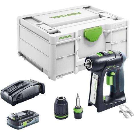 Festool C 18 Basic Perceuse-visseuse sans fil 18 V 45 Nm Brushless + 1x ...