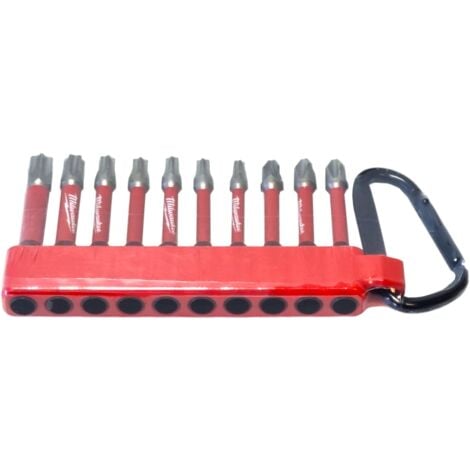 Milwaukee Shockwave Embout de vissage Mousqueton 10 pces ( 4932480941 ...