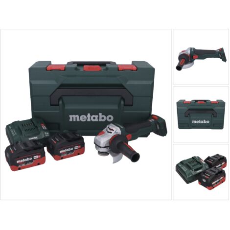 Metabo WB 18 LTX BL 15-125 Quick Meuleuse d'angle sans fil 18 V 125 mm Brushless + 2x batterie 8 ...