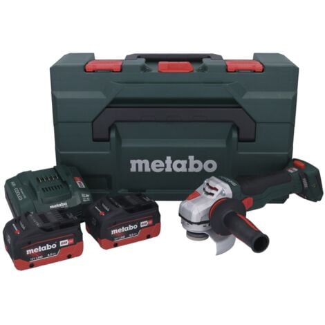 Metabo WB 18 LTX BL 15-125 Quick Meuleuse d'angle sans fil 18 V 125 mm Brushless + 2x batterie 8 ...