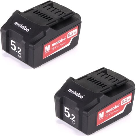 Metabo Kit batterie Li-Power 18V avec 2x batterie 5,2Ah ( 625592000 )