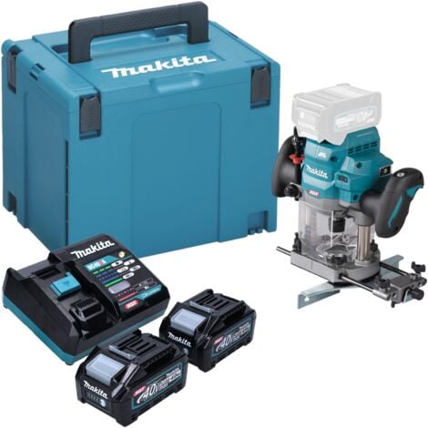 Makita RP 001 GM201 Défonceuse sans fil 40 V max. 12 mm Brushless + 2x ...