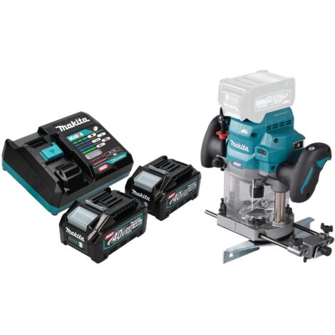 Makita RP 001 GM201 Défonceuse sans fil 40 V max. 12 mm Brushless + 2x ...