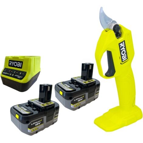 RYOBI RY18SCA Sécateur de jardin sans fil 18 V 25 mm + 2x batterie 4,0 ...
