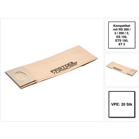 Festool filtre turbo TF II-RS/ES/ET/5 20 pièces ( 4x 487779 ) pour RS ...