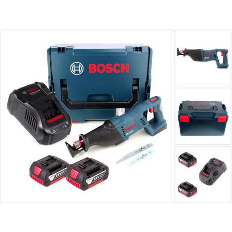 Bosch GSA 18 V-LI Scie sabre sans fil 18V + 2x Batteries 3,0Ah + 1x ...