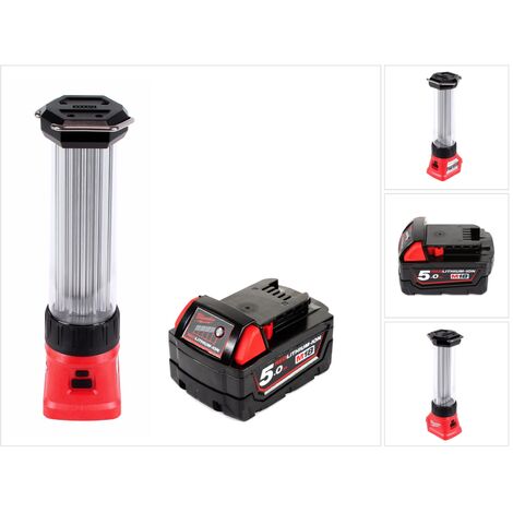Milwaukee M18 LL-501 Lanterne de chantier sans fil LED 18 V Li-Ion + 1 ...